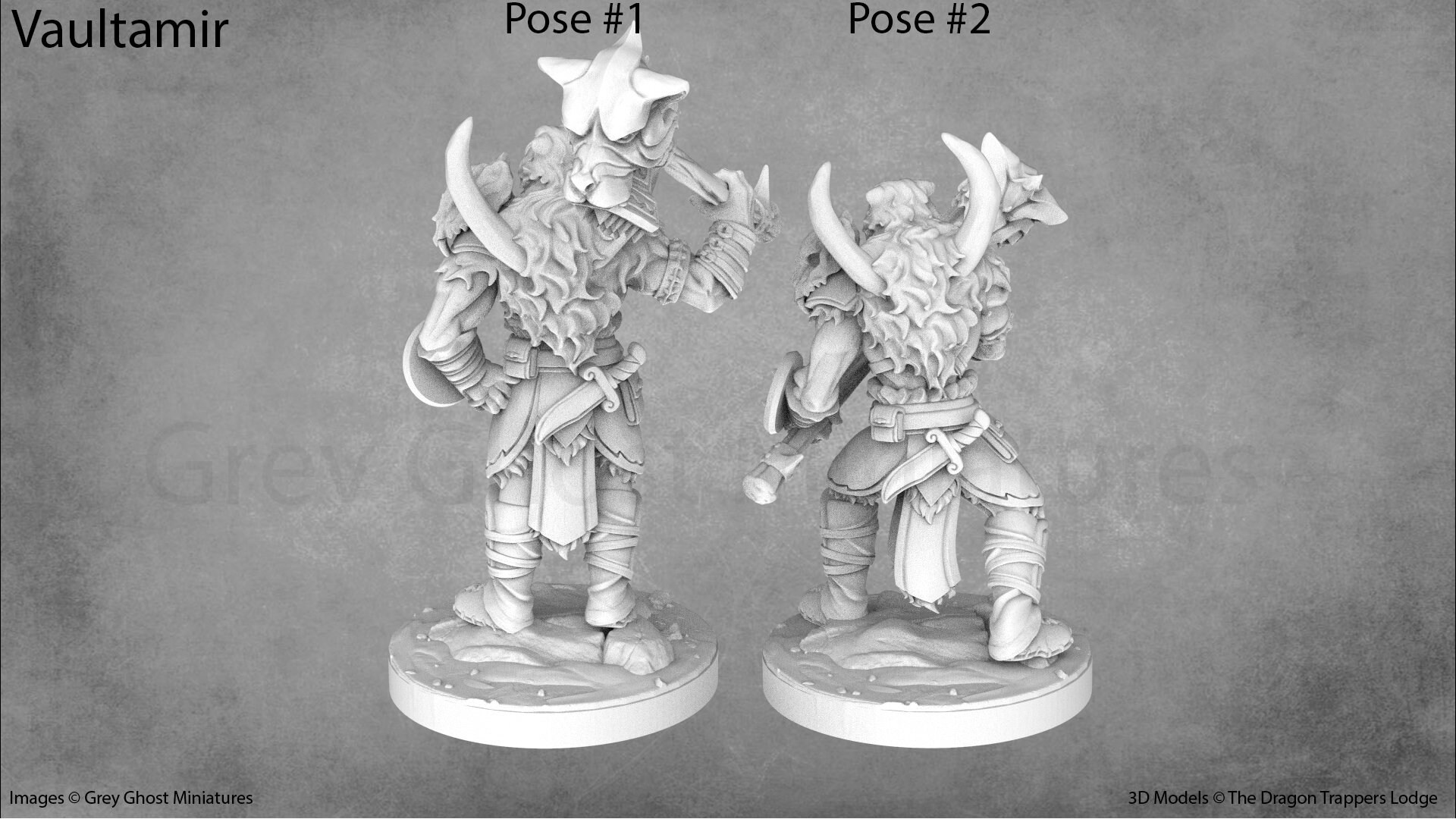 Vaultamir & Horgarth Musk Ox Mount Barbarian Warrior - Etsy