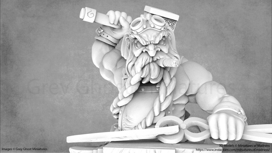 Worker Dwarves Miniatures | Dwarven Blacksmith | Dwarven Miner | Dwarf ...