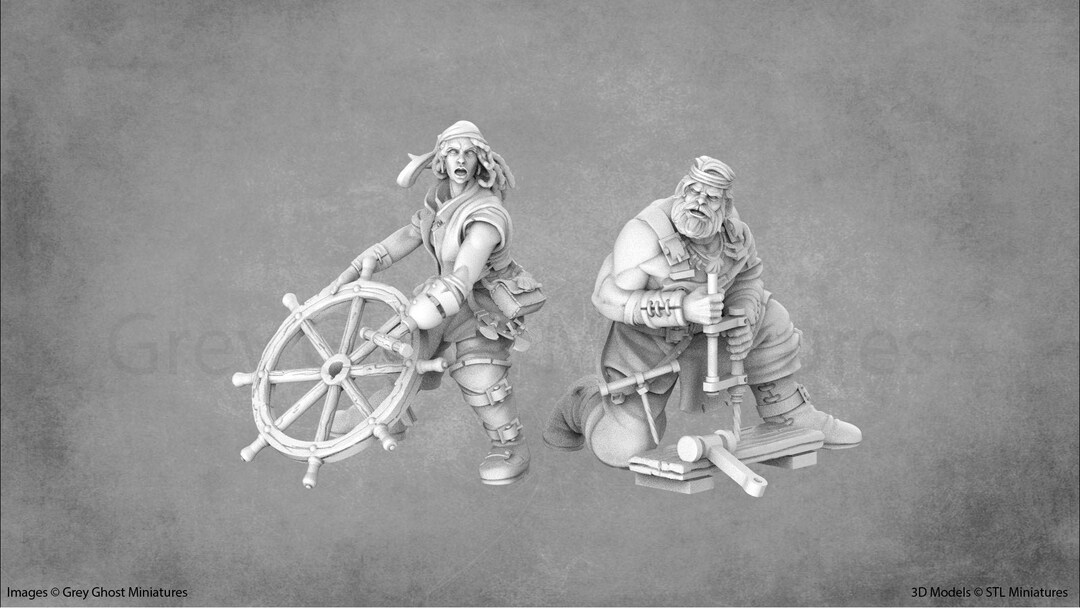 Shipwrights & Terrain Set: Medieval Town Miniatures - Etsy