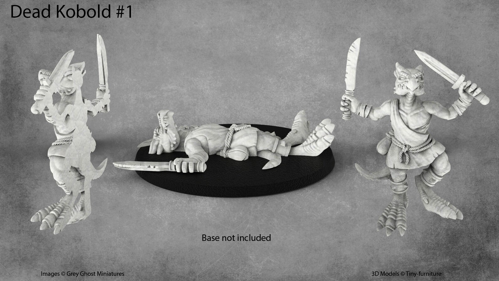 Dead Kobold Miniatures Dead Kobold Dying Kobold Dead - Etsy