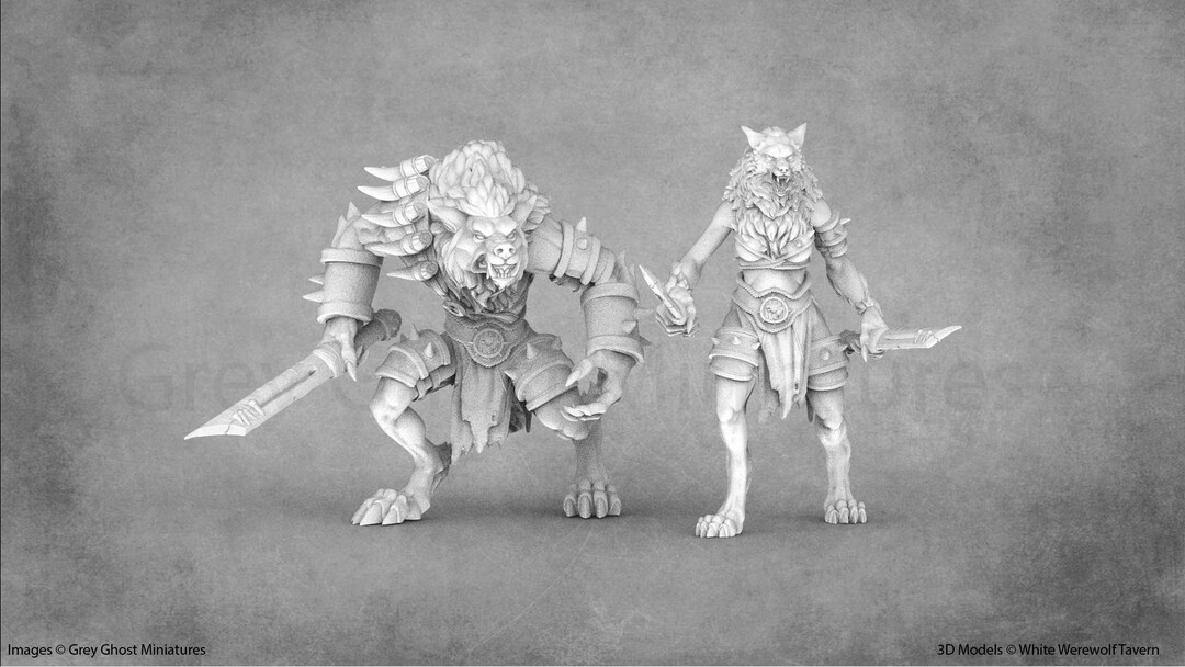 Werewolves Miniatures | Wolves | Female | Male | White Werewolf Tavern ...
