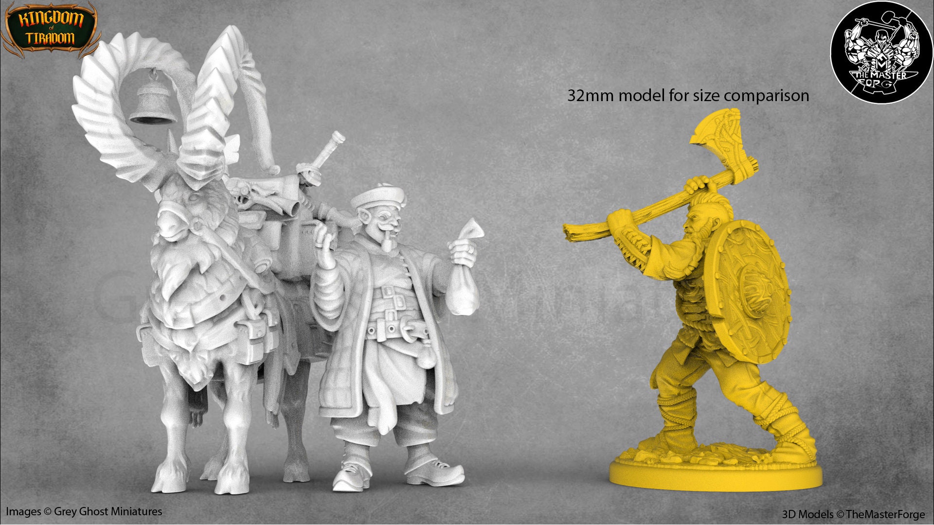 Half Orc Merchant Miniature With Pack Animal | Dnd Mini - Etsy