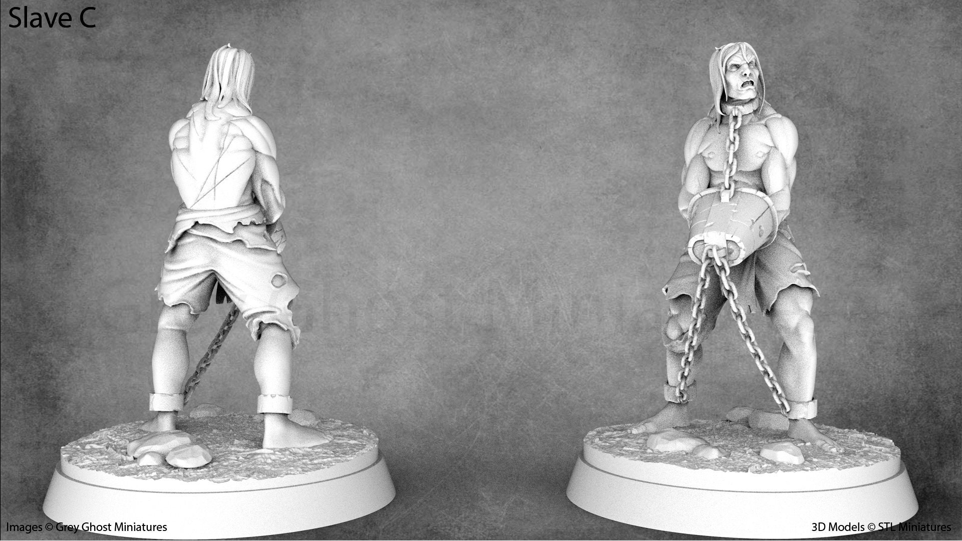 Fantasy Slaver Miniatures Villagers STL Miniatures | Etsy