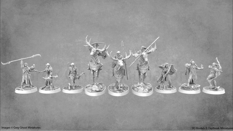 High Hollow Elves Miniatures: 32mm/75mm Resin Models by Daybreak - Etsy