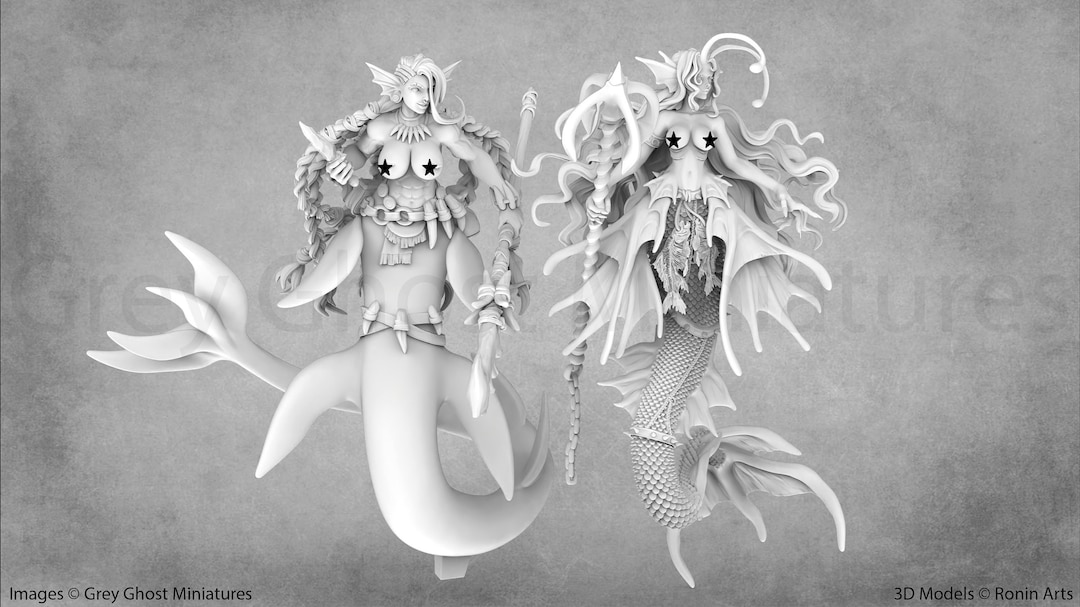 NSFW, ADULT* Sexy Merfolk Pinup | Ronin Arts Workshop - Etsy