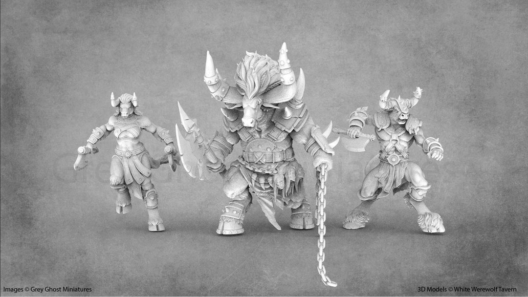 Fantasy Minotaur Miniatures | White Werewolf Tavern - Etsy