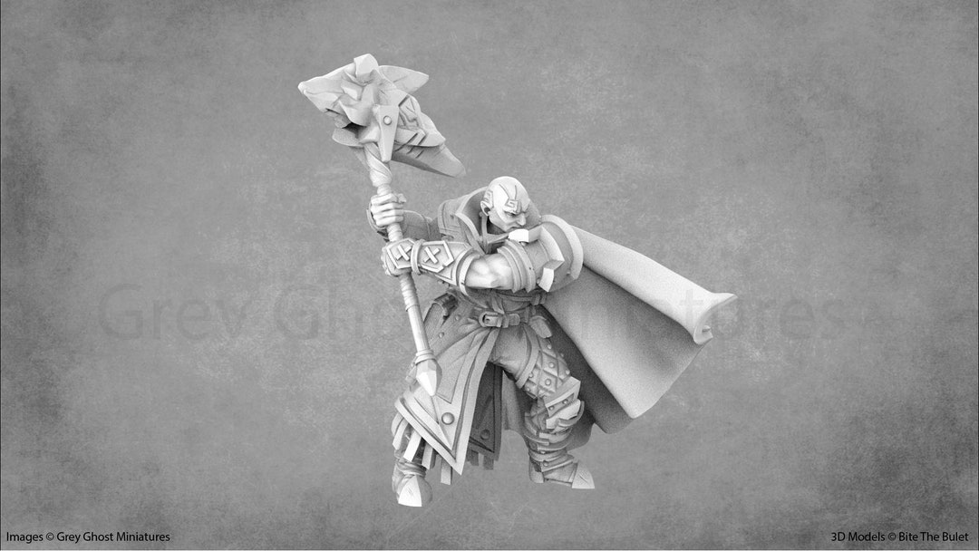 Genasi Cleric | Earth Genasi Miniature | Planetouched | Bite the Bullet ...