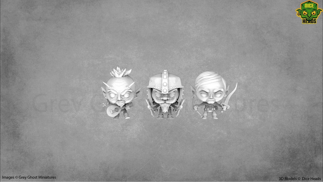 Collection of Fantastic Chibi D&D Models | Player Character Miniatures ...