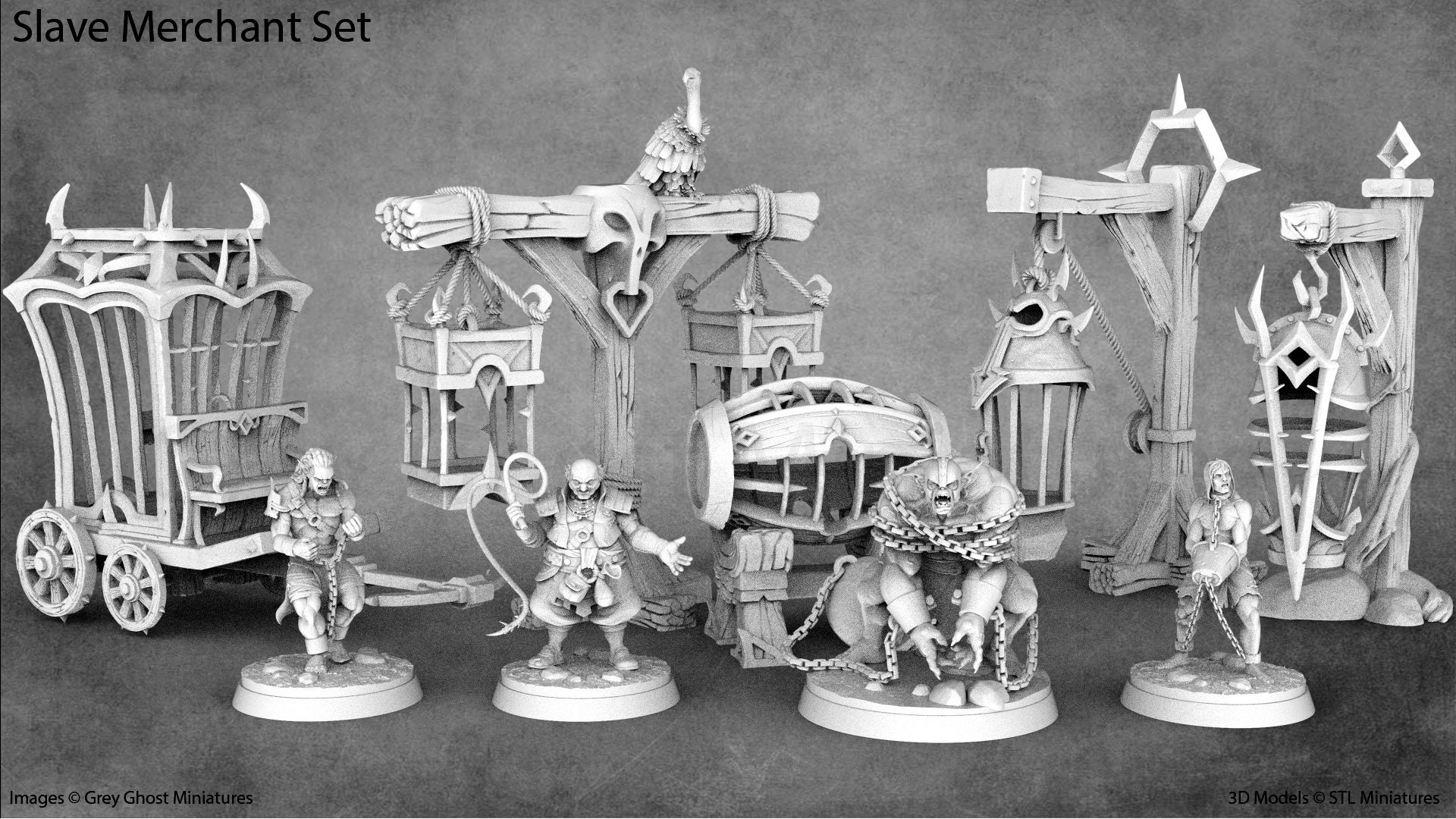 Fantasy Slaver Miniatures Villagers STL Miniatures | Etsy