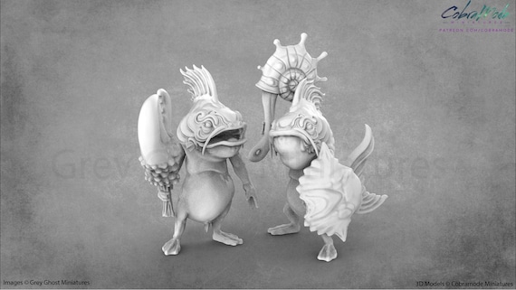 Sommos Calongo Mighty Fishfolk Fishmen Miniatures - Etsy