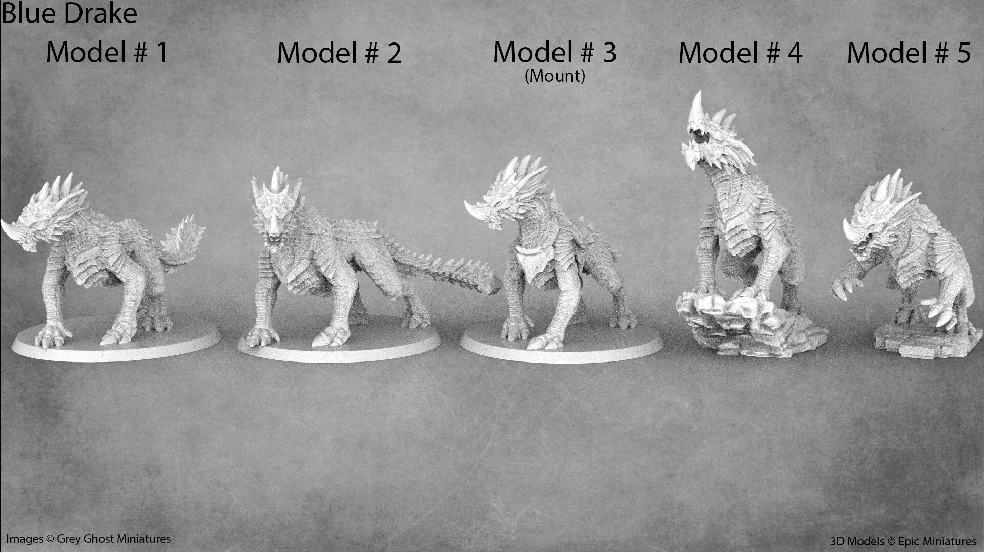 Drake Miniatures Drake Mounts Epic Miniatures - Etsy