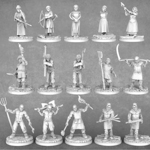 Ready-for-battle Villager Miniatures | Viking Villager Miniatures ...