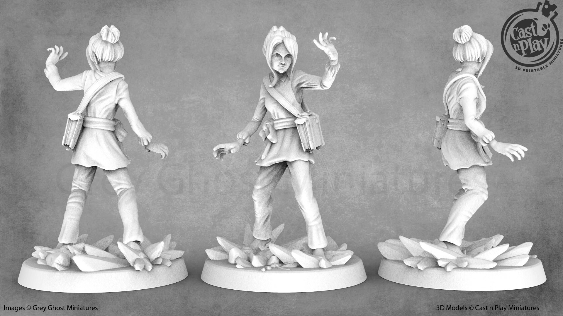 Toys & Games Toys The Crystal Wizard Miniature Female Mage Miniatures ...