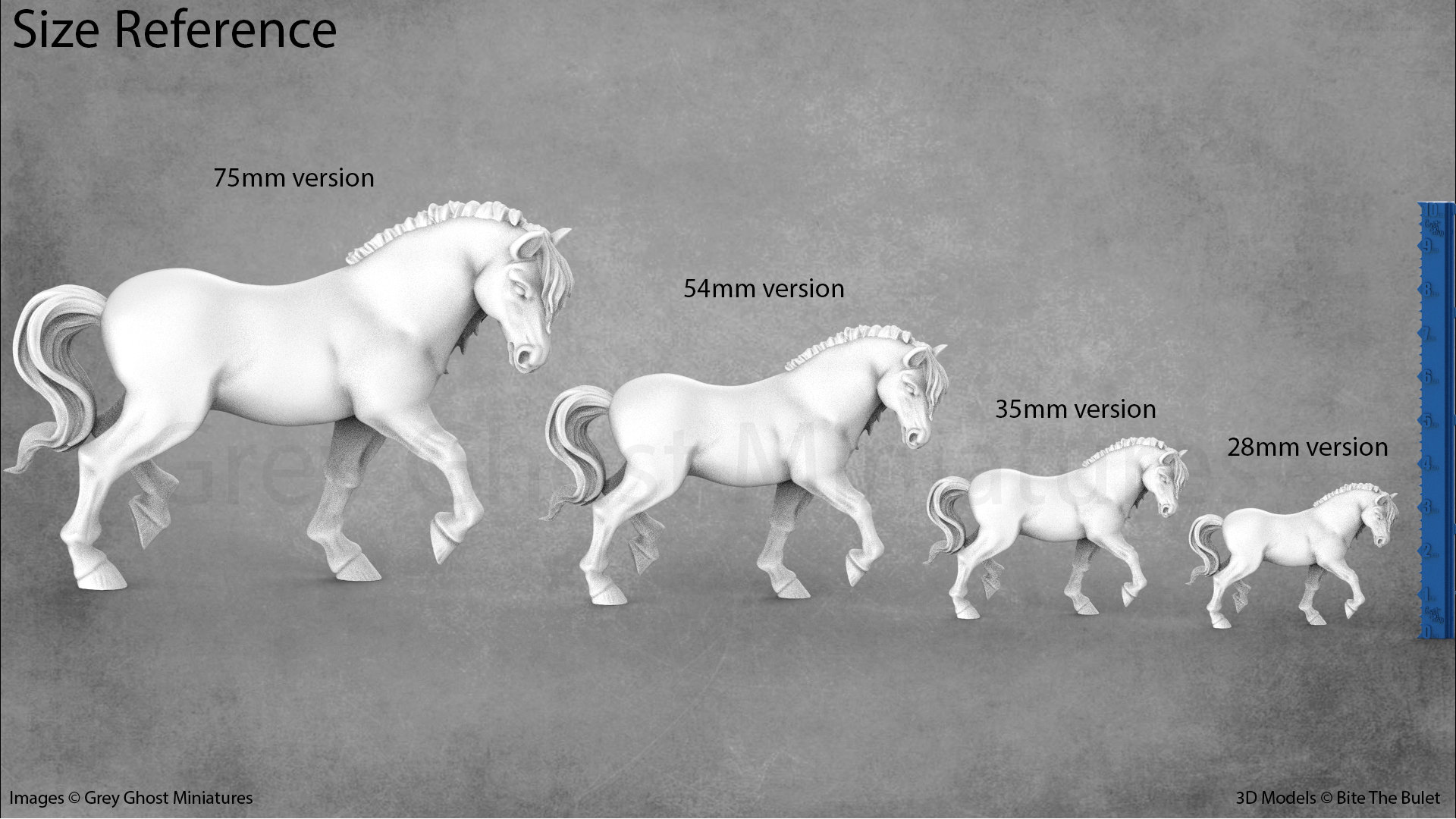 Resin Miniature Horses Set | 28mm 32mm 54mm Scale - Etsy
