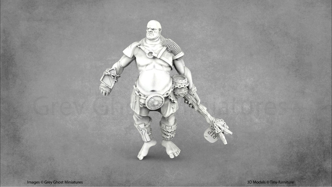 Dead Giant Miniature | Resin Ogre Corpse for Scenic Bases - Etsy