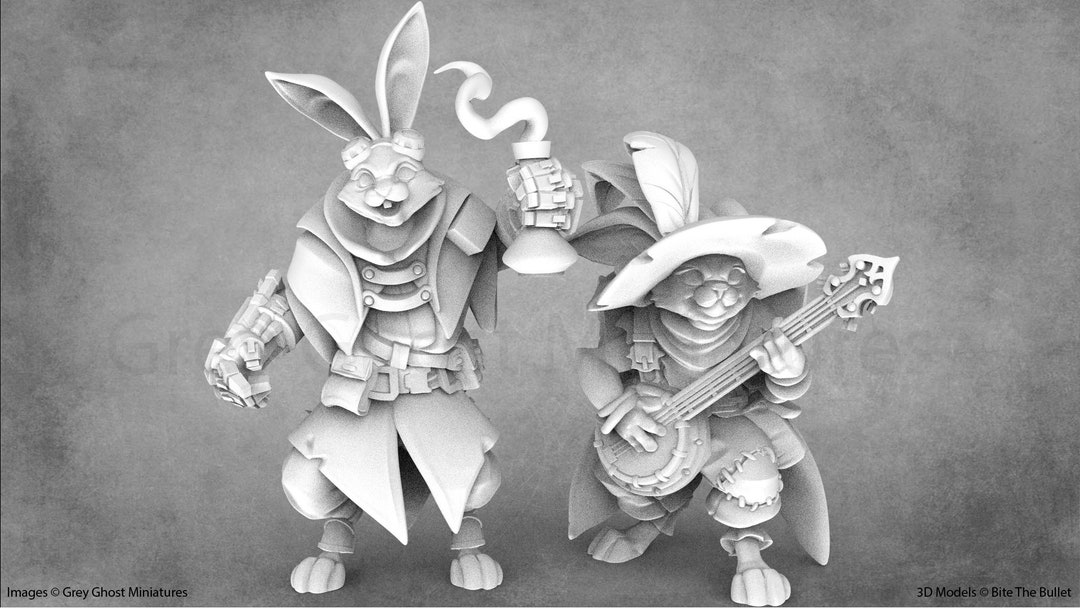 Harengon Power | Fantasy Rabbitfolk Miniatures | Bite the Bullet - Etsy