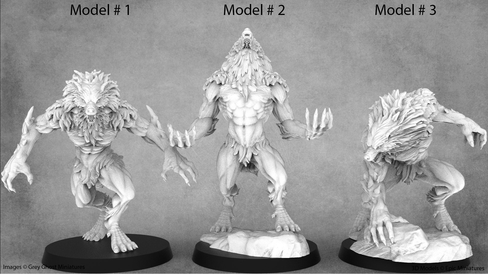 Fantasy Werewolf Miniatures Epic Miniatures - Etsy