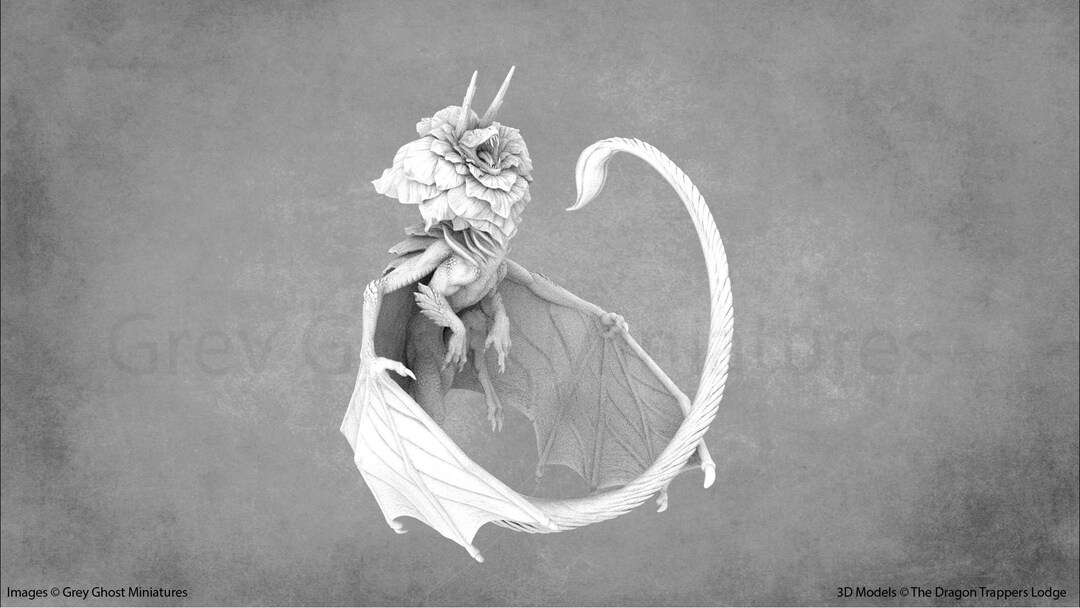 Vile Blossom, Blooming Dragon of Madness Dragon Miniature Dragon Model ...