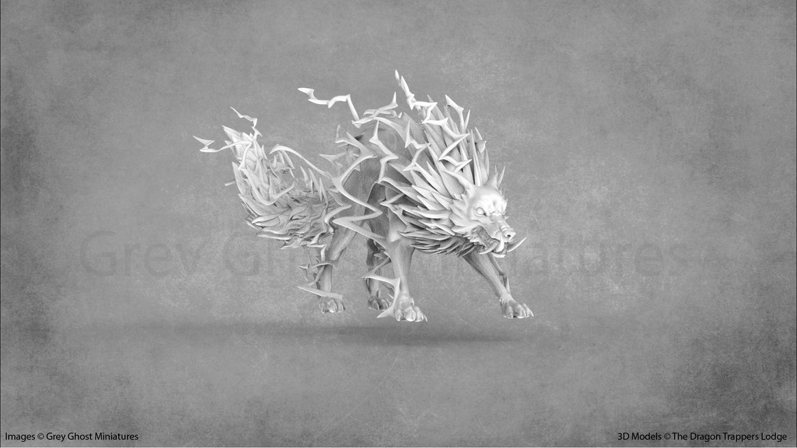 Raiju Thunder Beast Miniatures Lightning Wolves Mythical - Etsy