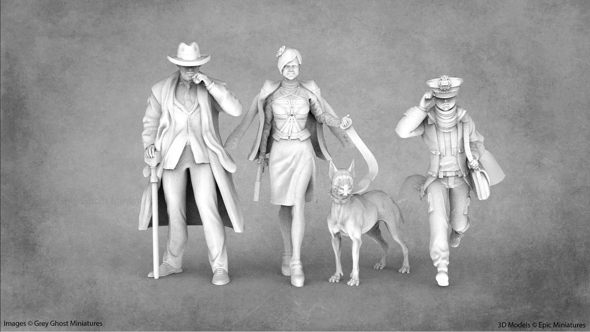 1920s Adventurer Miniatures | Detective | Mailman | Doctor| Puppeteer ...