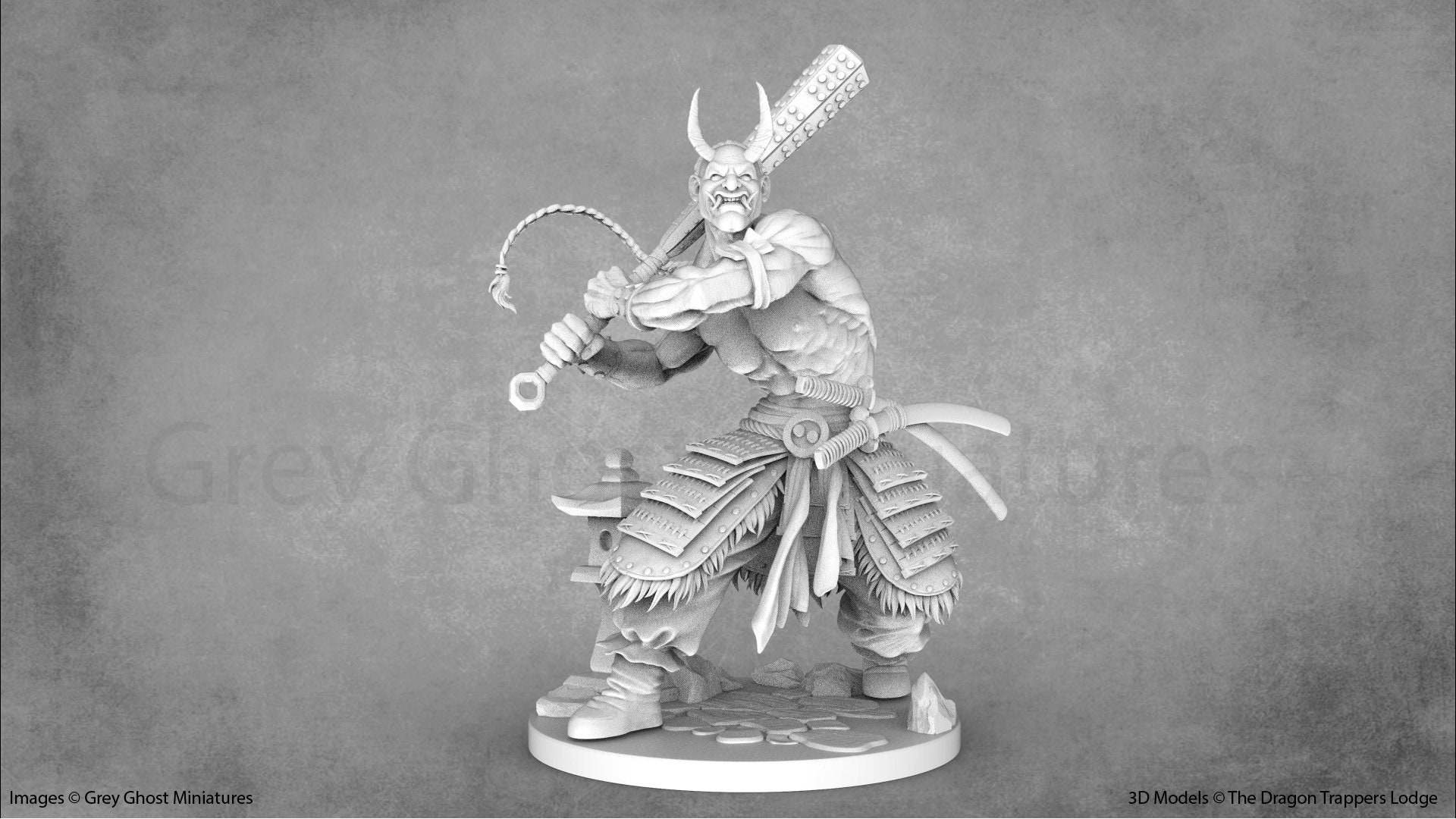 Omi the Devil | Japanese Demon Miniature | Dragon Trappers Lodge - Etsy