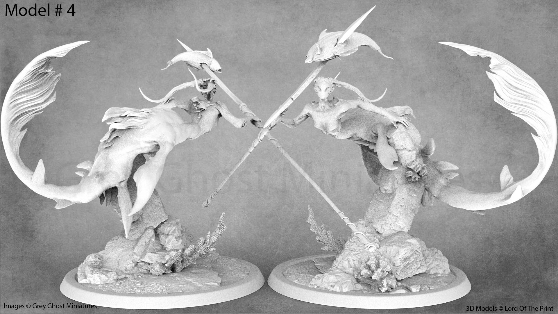 Merfolk Miniatures Mermaid Miniatures Lord of the Print - Etsy