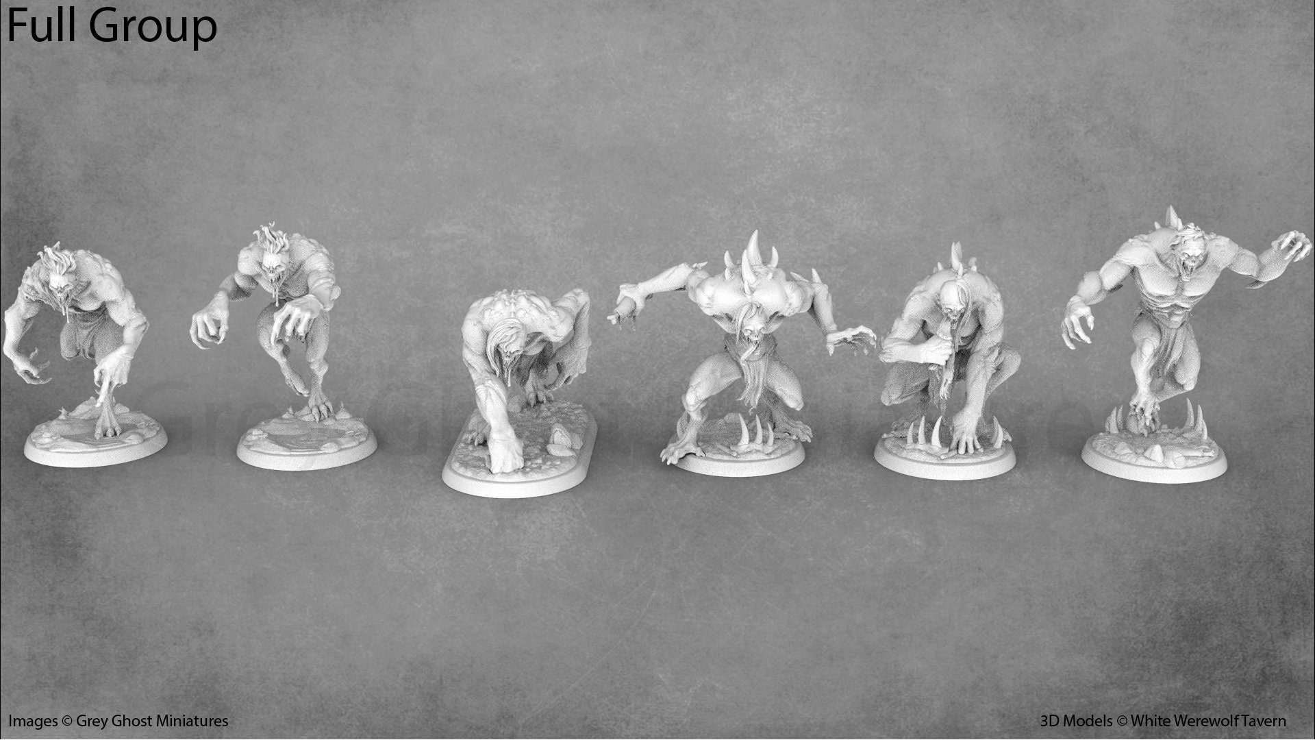 Vicious Ghoul Miniatures 28mm Ghouls 32mm Ghouls White | Etsy