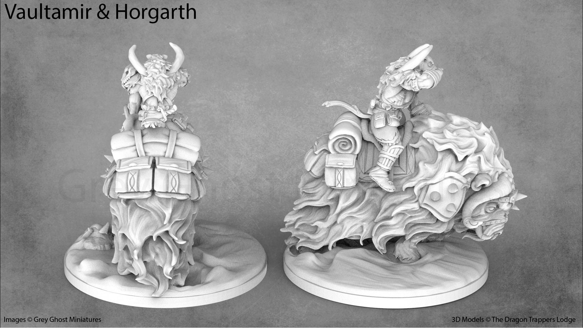 Vaultamir & Horgarth Musk Ox Mount Barbarian Warrior - Etsy