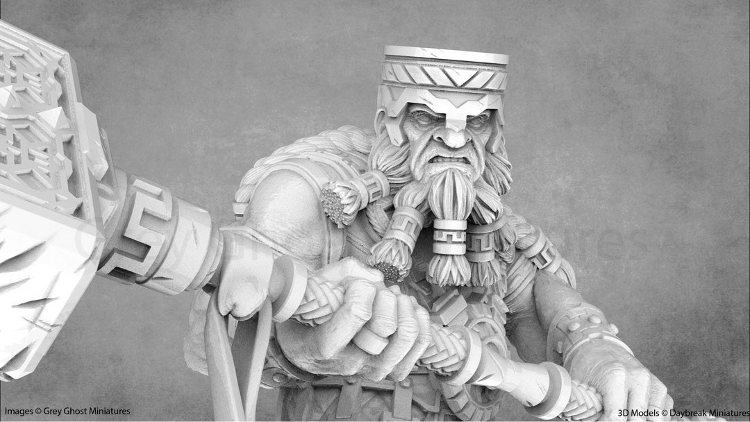 Kigan Krust, Dwarf of the Dark Deep: 32mm/75mm Miniature by Daybreak - Etsy
