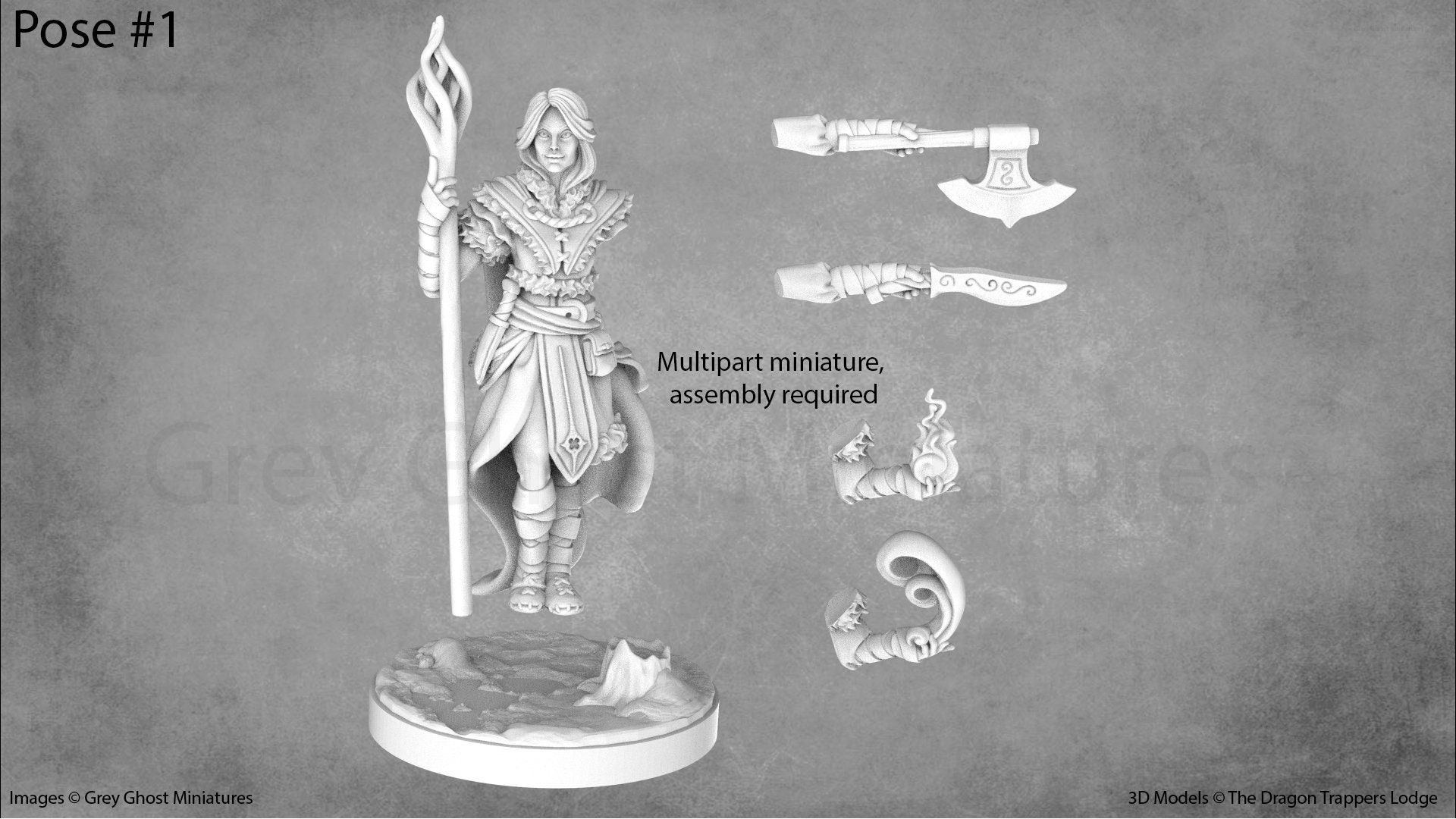 Elena the Spellcaster Miniature: Female Mage, Dragon Trappers Lodge - Etsy