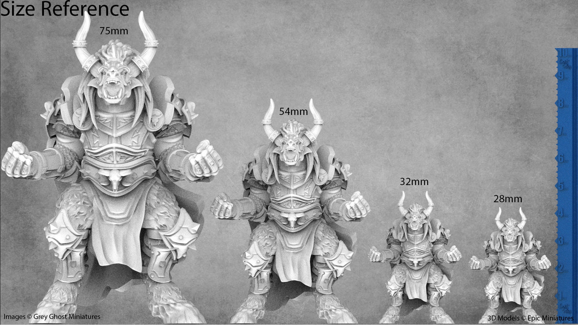 Fantasy Minotaur Miniatures Epic Miniatures - Etsy