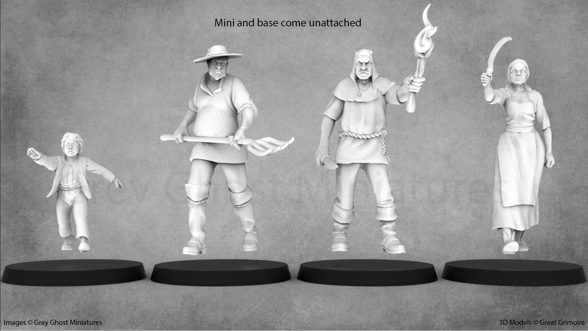Set of Medieval Villagers 28mm Townsfolk 32mm Townsfolk - Etsy