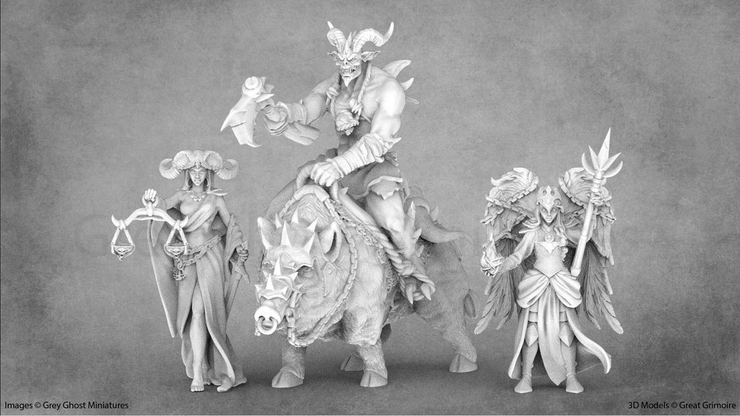 Fantasy Demon Miniatures Great Grimoire - Etsy