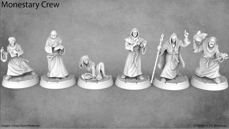 Resin Abbey Monks Miniatures: Monastery Terrain, 28mm/32mm Scale - Etsy