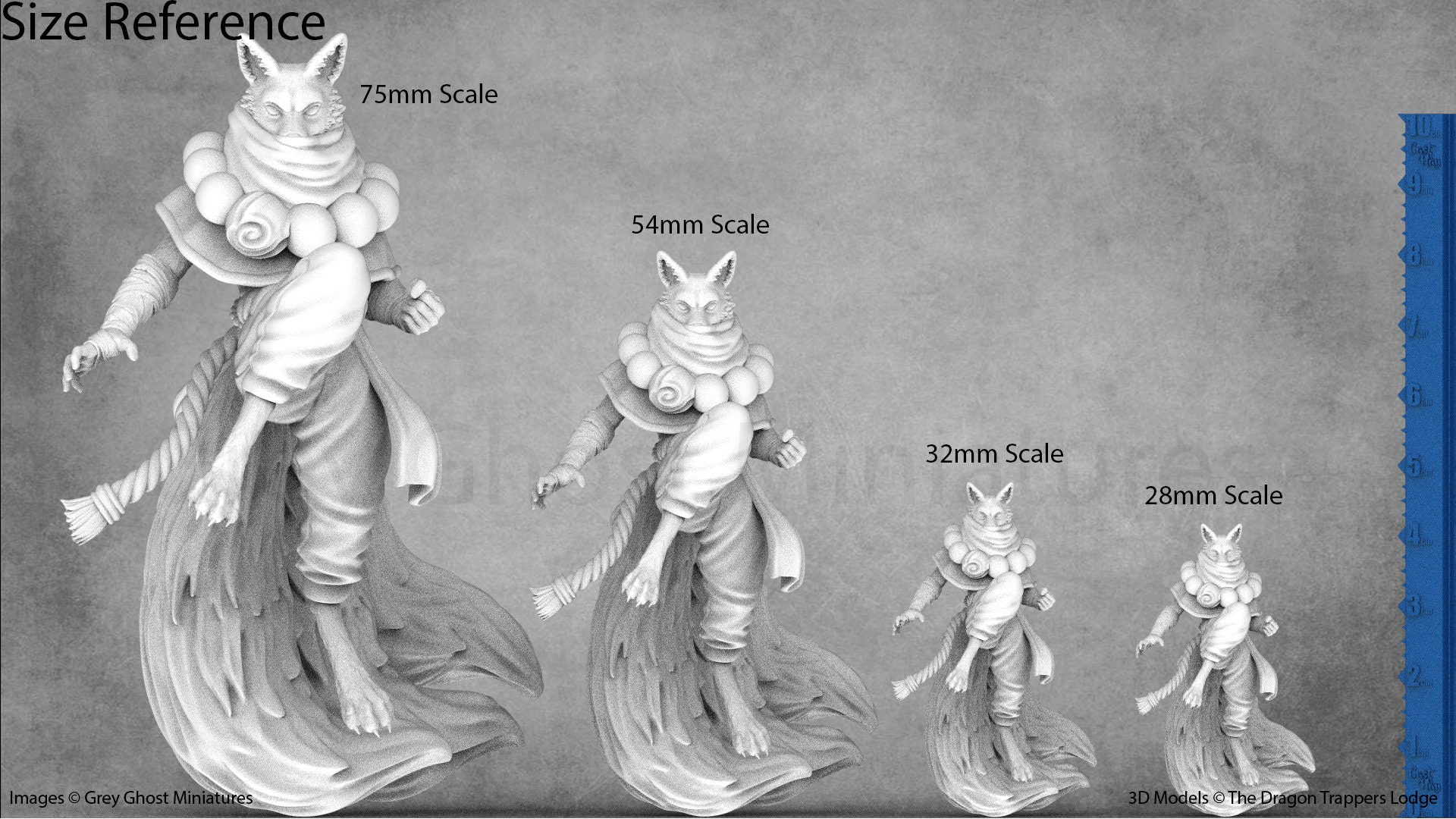 Kitsune Miniatures Archer Monk Sorcerer Dragon - Etsy