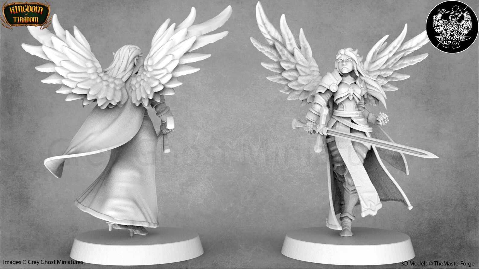 Resin Aasimar Paladin Miniature: Dnd Tabletop RPG Model | the Master ...