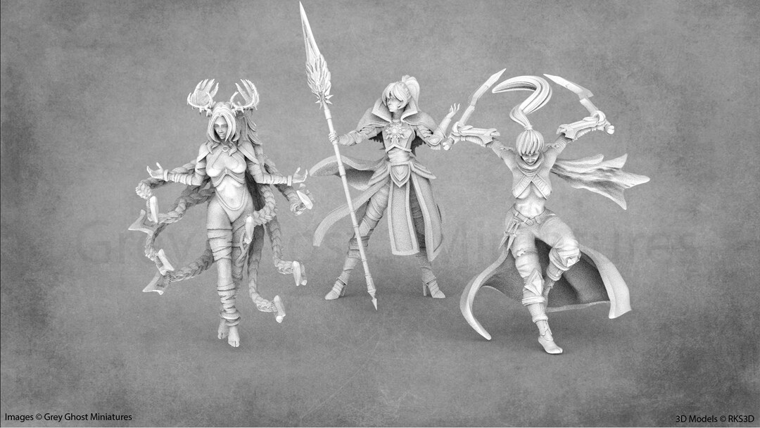 Fantasy Female Miniatures | RKS3D - Etsy