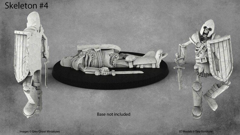 Skeleton Miniatures Destroyed Skeletons Base Decorations | Etsy