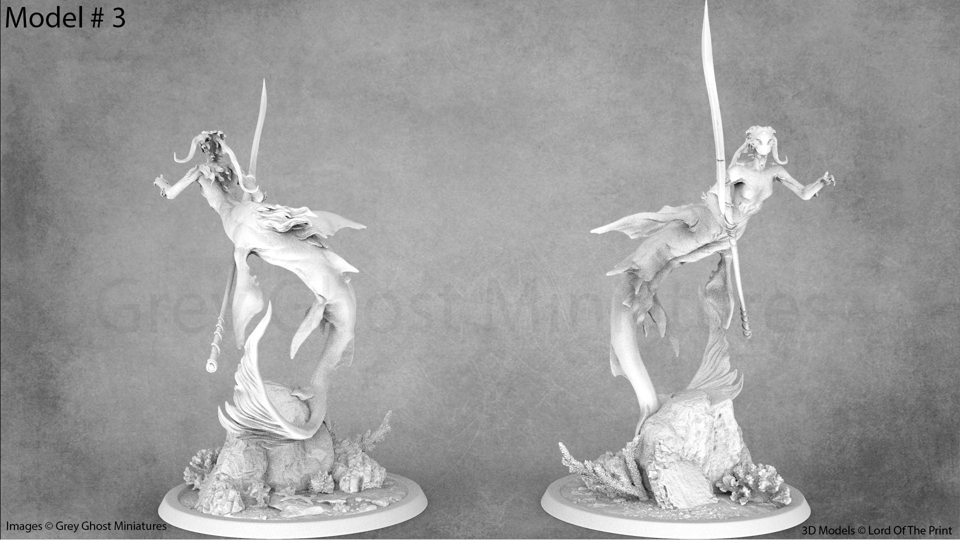 Merfolk Miniatures Mermaid Miniatures Lord of the Print - Etsy