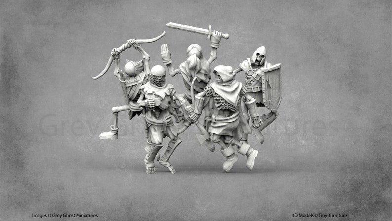 Skeleton Miniatures Destroyed Skeletons Base Decorations | Etsy