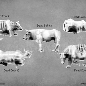 Dead Cow Miniatures | Dead Cows | Cow Corpse | Bull Corpse | Dead Bull ...