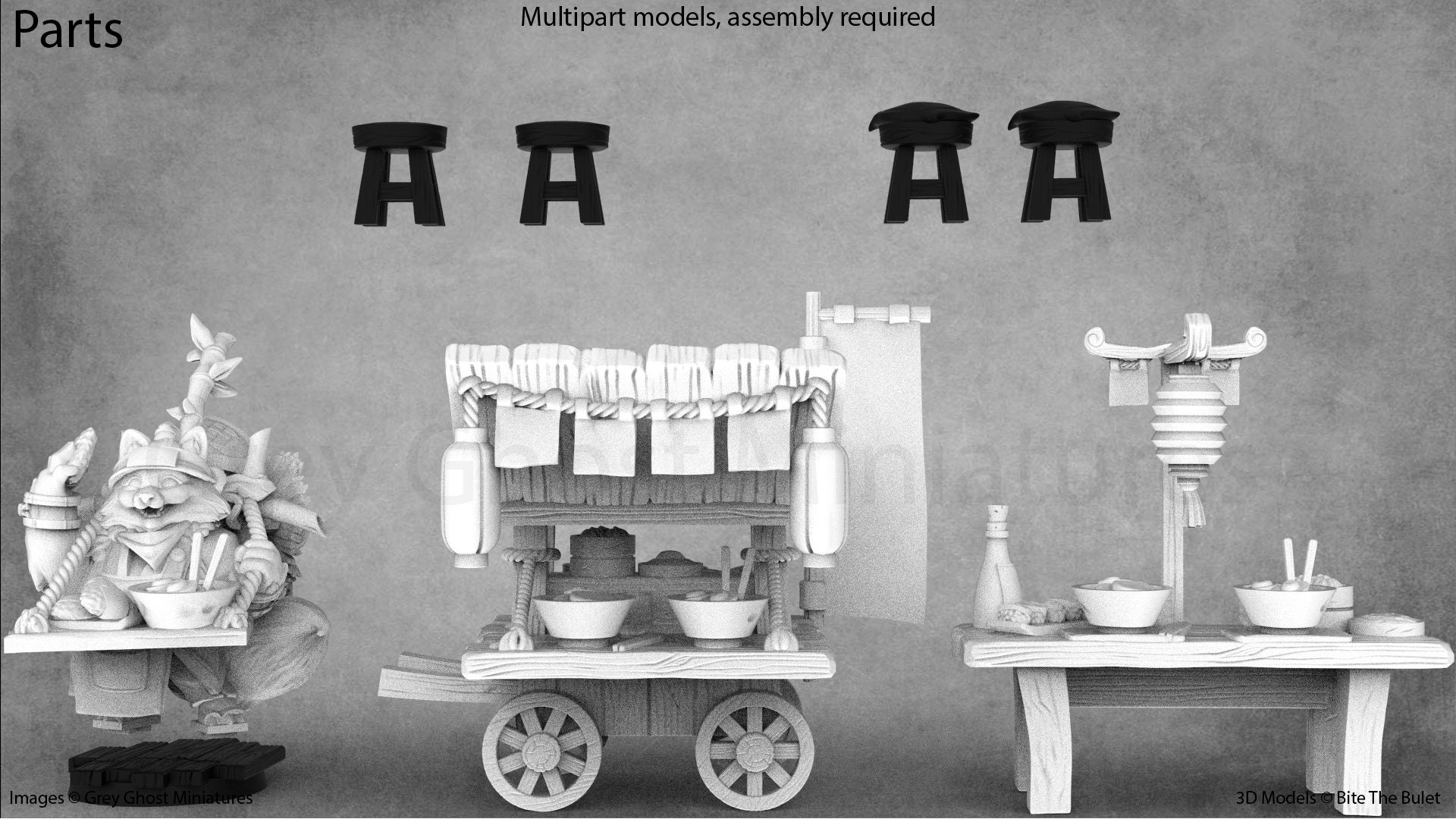 Tanuki Ramen Noodle Chef Bite the Bullet | Etsy