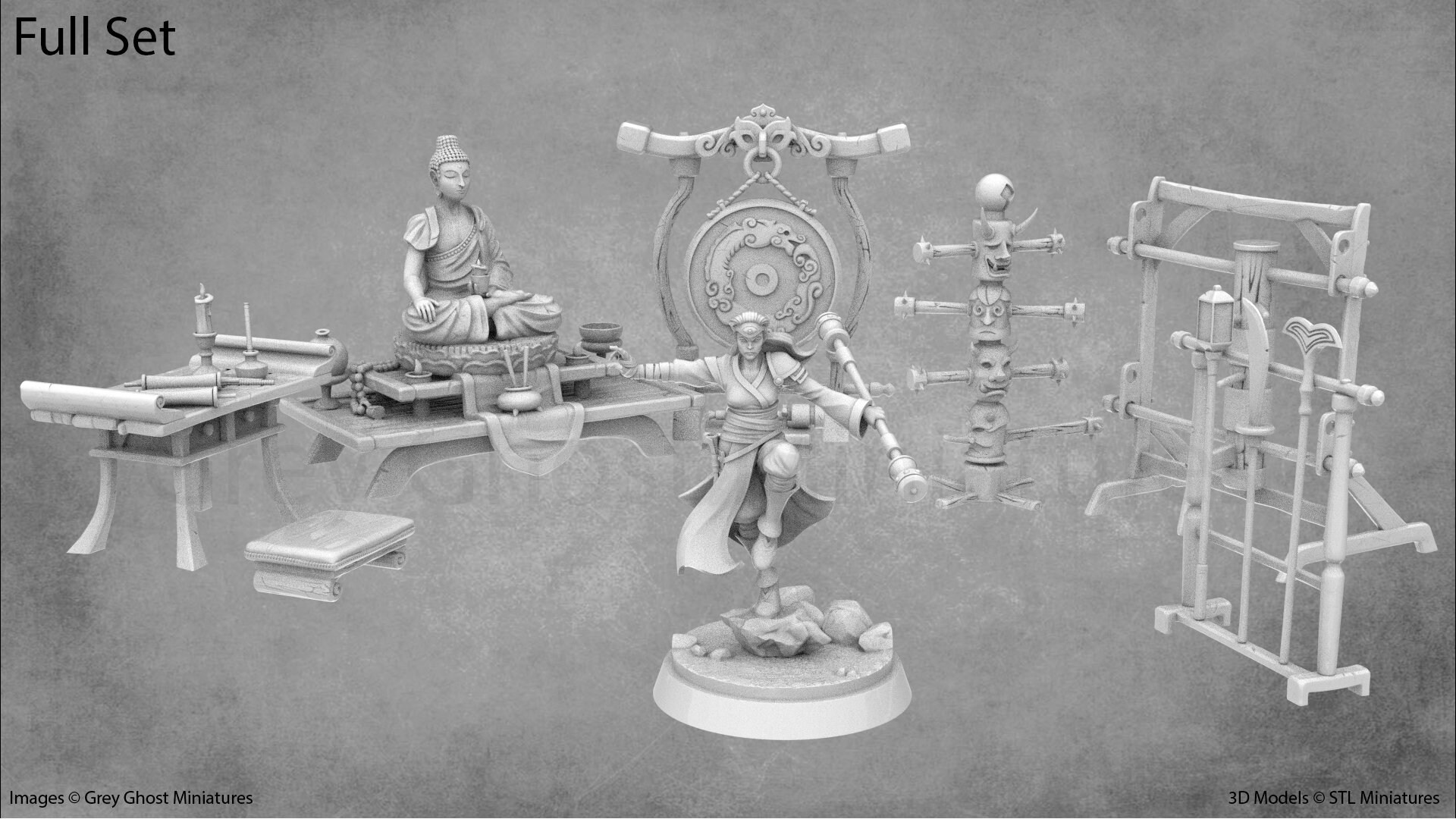 Fantastic Monk and Temple Miniatures Monk Miniature - Etsy