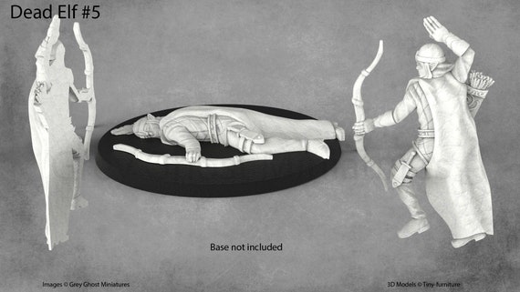 Toys & Games Dying Elves Elves Scatter Terrain Dead Elf Miniatures Dead ...