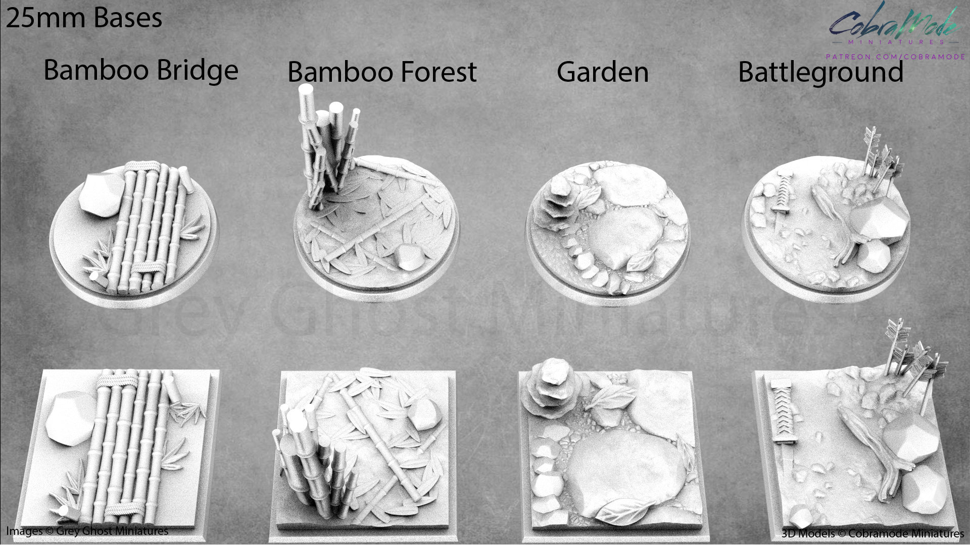 Great Set of Bases for Your Miniatures Bamboo Forest - Etsy UK