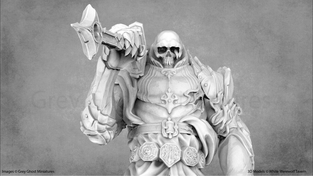 Vold the Dead Lord Miniature | Undead Miniature | 75mm Miniature ...