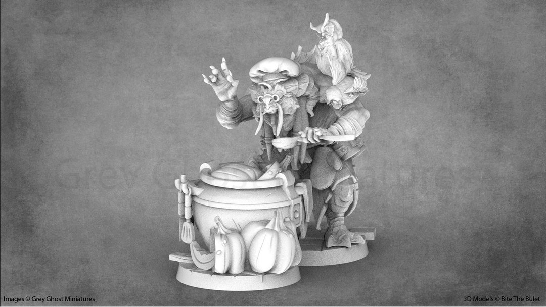 Ramsak, the Chef | Dragonborn Miniatures | Bite the Bullet - Etsy