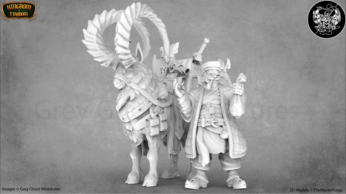 Half Orc Merchant Miniature With Pack Animal | Dnd Mini - Etsy UK