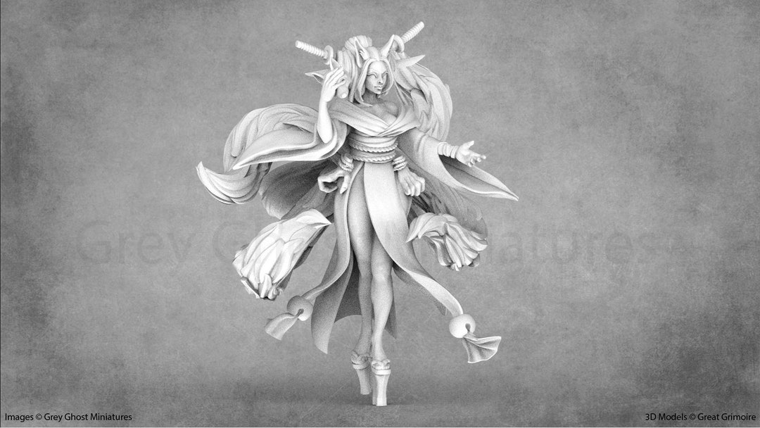 Kitsune, Blade of the Forest | Fantasy Kitsune Miniatures | Great ...