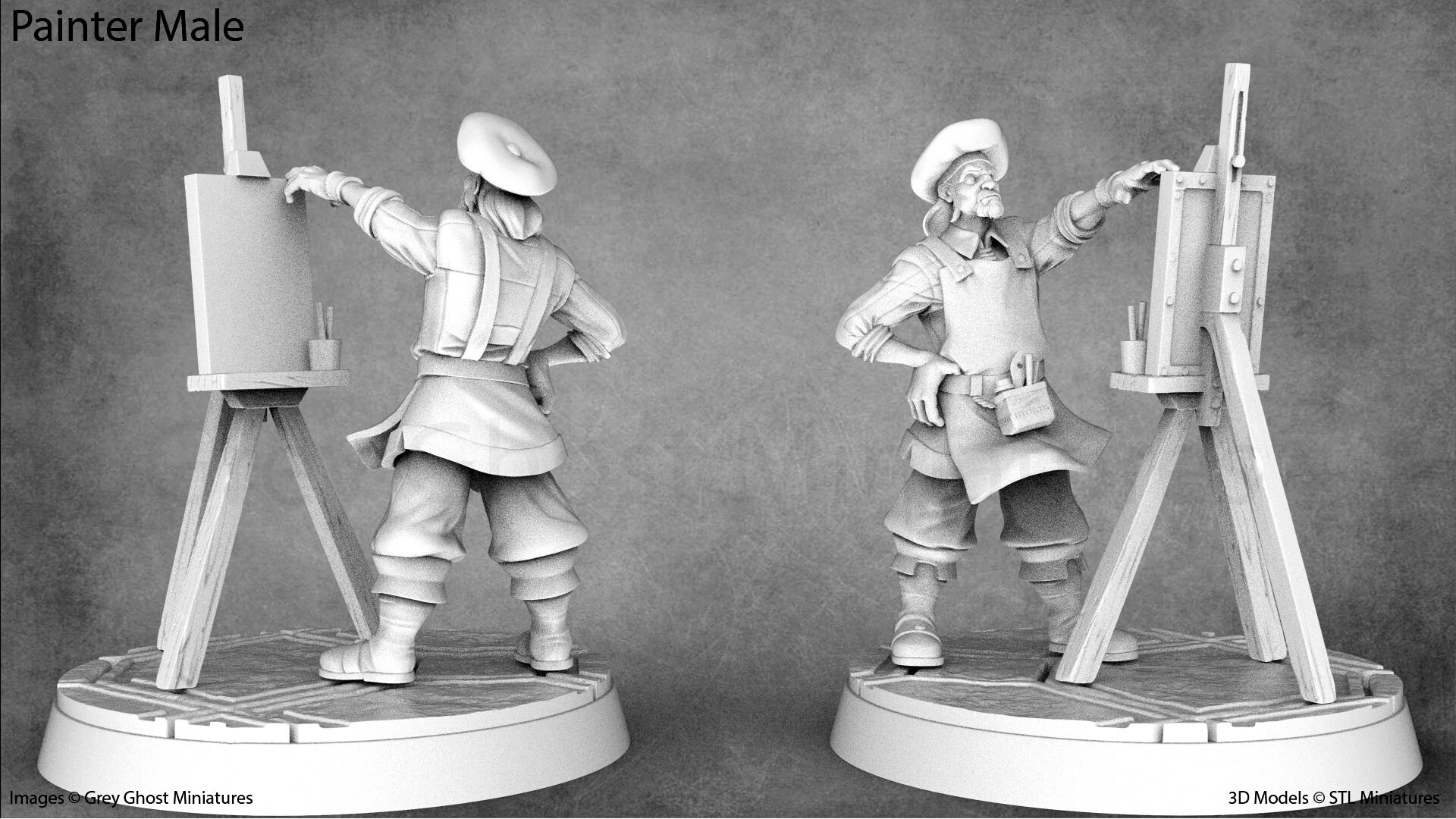 Miniature Painters Set | Villagers | STL Miniatures - Etsy
